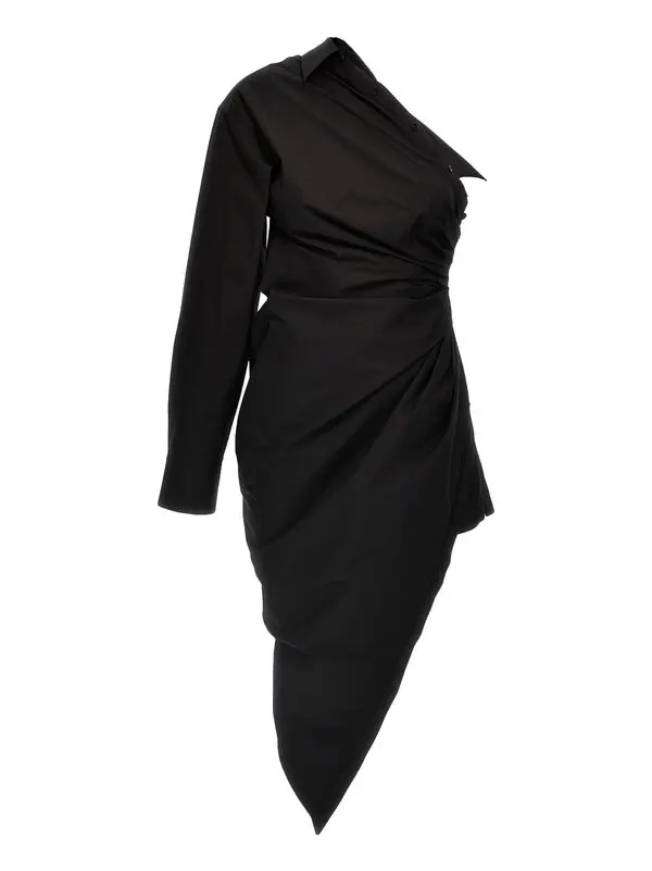 Alexander Wang Asymmetrical Shirt Dress - Black