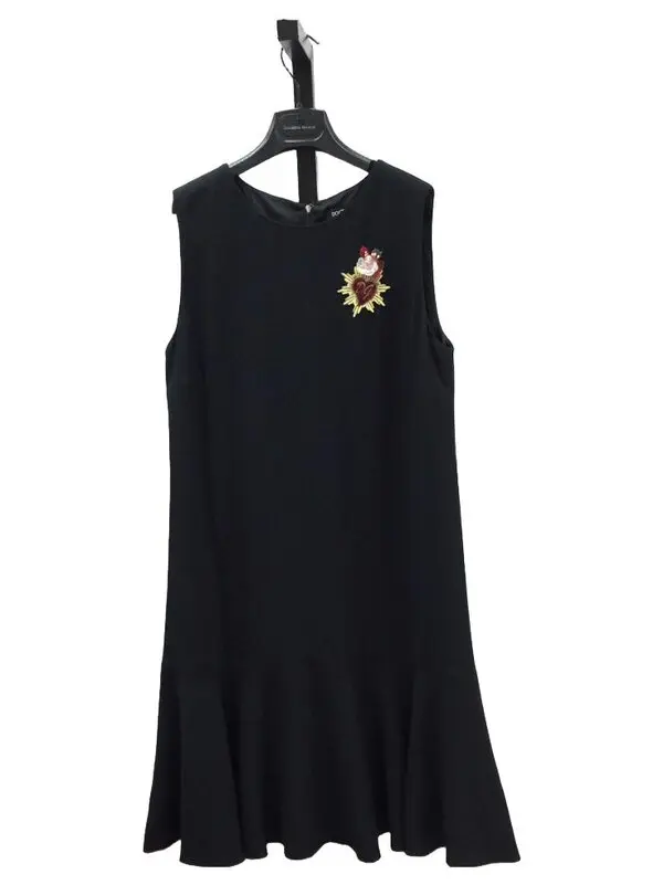 Dolce & Gabbana Sleeveless Embellished Dress - Black