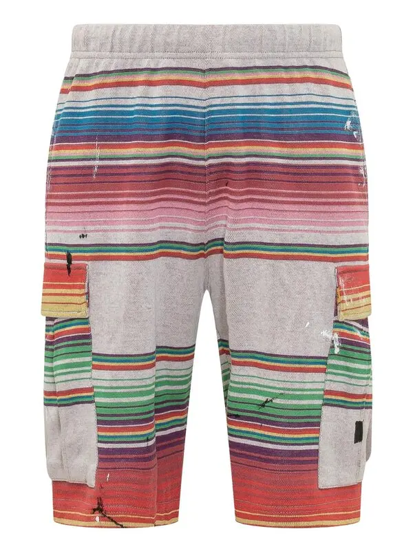 GALLERY DEPT. Elastic Waist Cargo Shorts - Gray