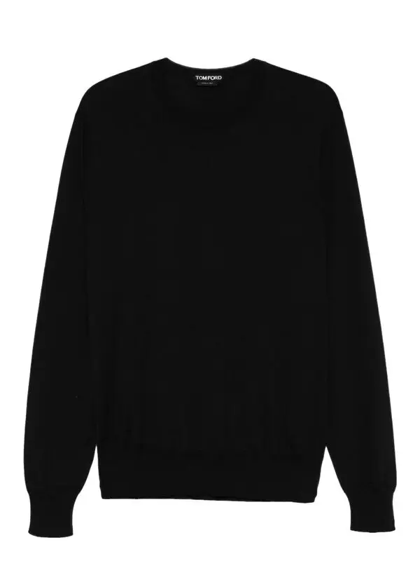 TOM FORD Long-sleeved Crewneck Jumper - Black