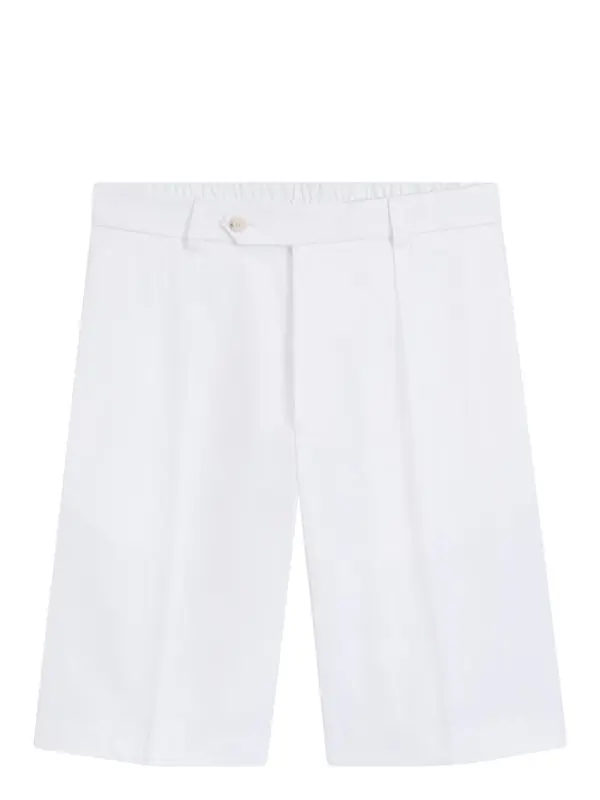 Hugo Boss Tailored Shorts With Elasticated Waistband - White