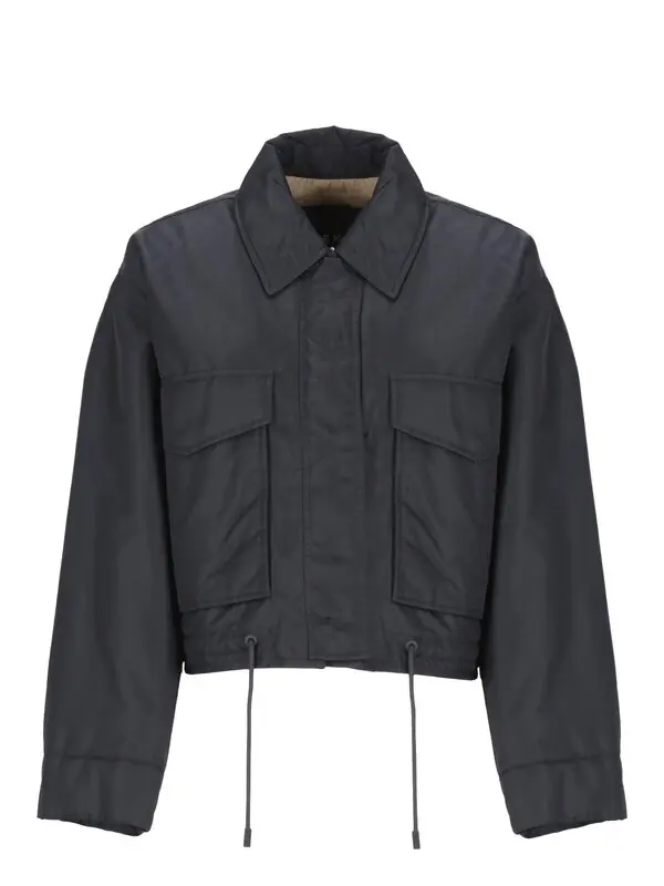 Max Mara Reversible Short Bomber Jacket - Black