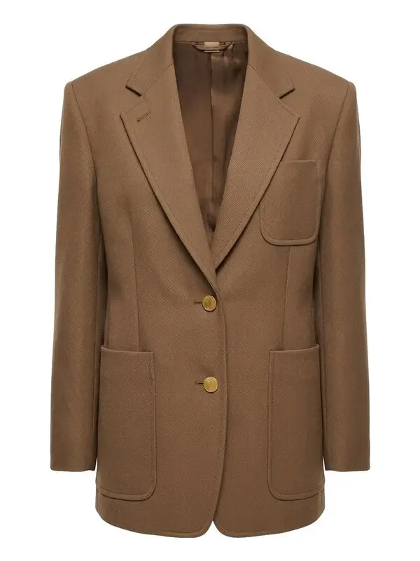 Gucci Single Breasted Blazer - Brown