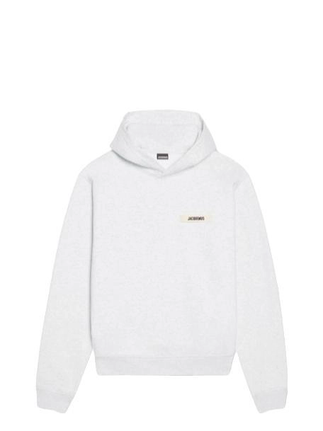 Jacquemus The Gros Grain Long Sleeved Hoodie - Grey