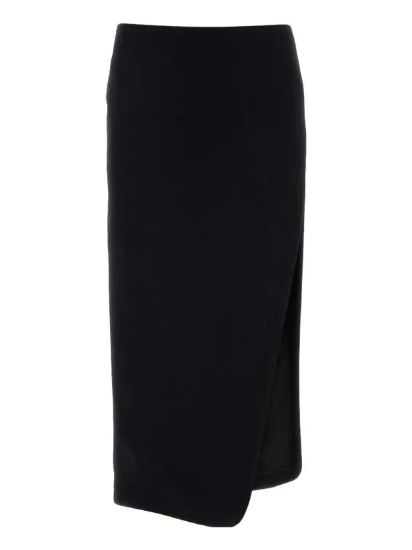 ANN DEMEULEMEESTER Wrap Midi Skirt - Black