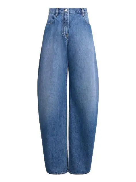 Alaïa Low Waist Curved Leg Jeans - Mineral