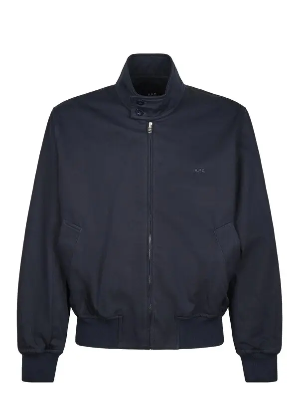 A.p.c. Stand Collar Zip-up Jacket - Black