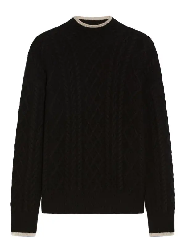 Max Mara High Neck Long-sleeved Jumper - Black