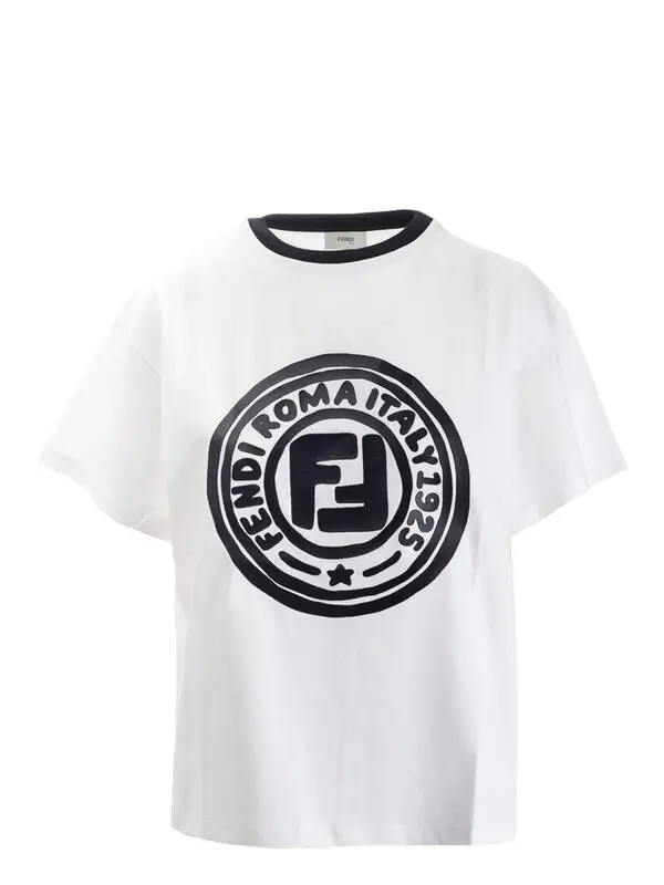 Fendi Logo Print T-shirt - White