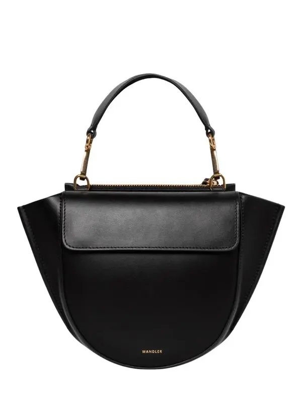 WANDLER Hortensia Foldover Top Mini Bag - Black