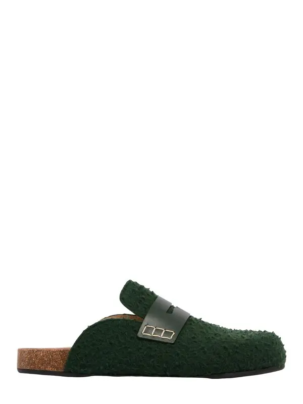 J.W.ANDERSON Felt Loafer Mules - Pine Color
