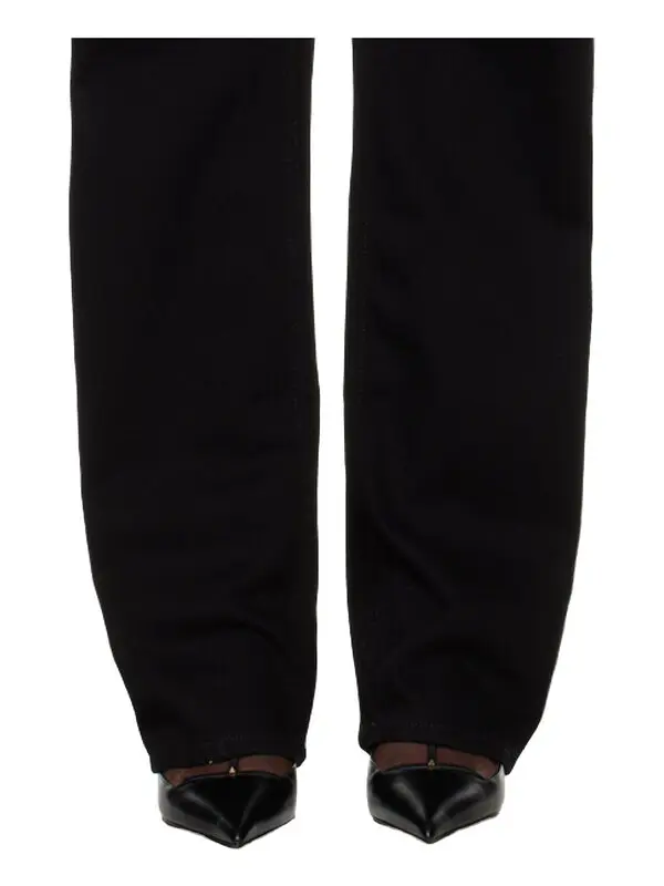 Valentino Garavani Button Detailed Straight Leg Jeans - Black