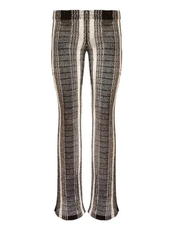 Missoni Crochet-knit Striped Trousers - Black And White