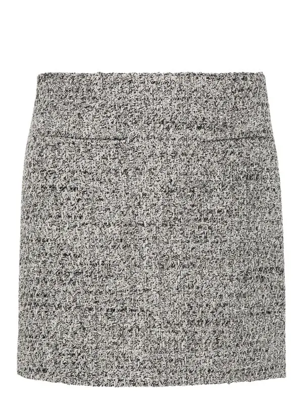 GOLDEN GOOSE Bouclé Cotton Miniskirt - Gray