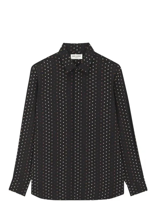 Saint Laurent Yves Long-sleeved Shirt - Black