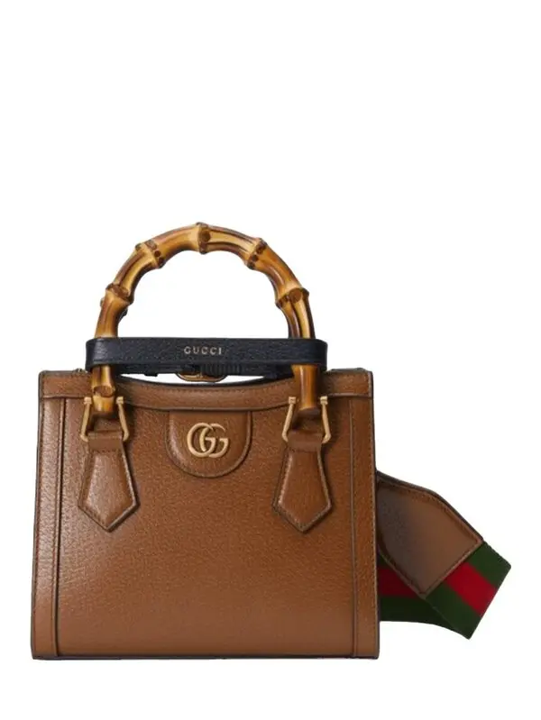 Gucci Mini Diana Top Handle Bag - Brown