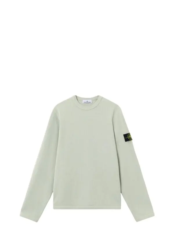 Stone Island Logo Patch Crewneck Sweatshirt - Sage