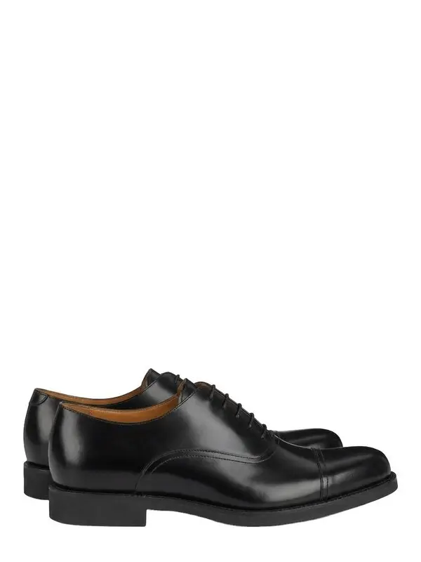 Gucci Lace-up Shoes With Gg Pattern Sole - Black