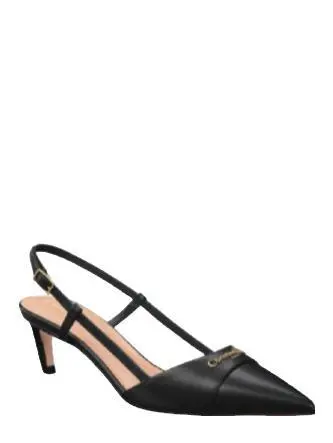 Dior Slingback Pumps With Buckled Detail - Black