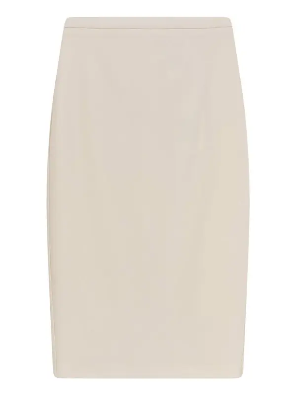 Max Mara High-waisted Skirt With Back Slit - Nude