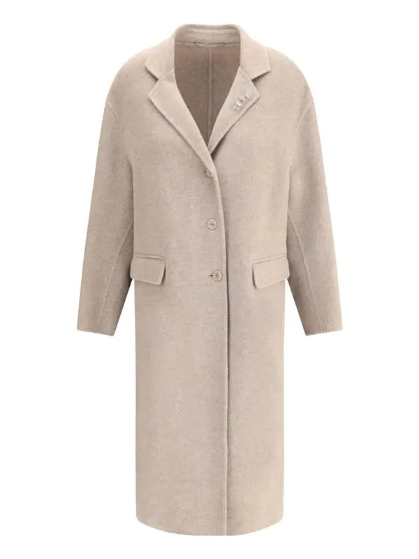 Ermanno Scervino Button-fastening Flap-pocket Coat - Nude