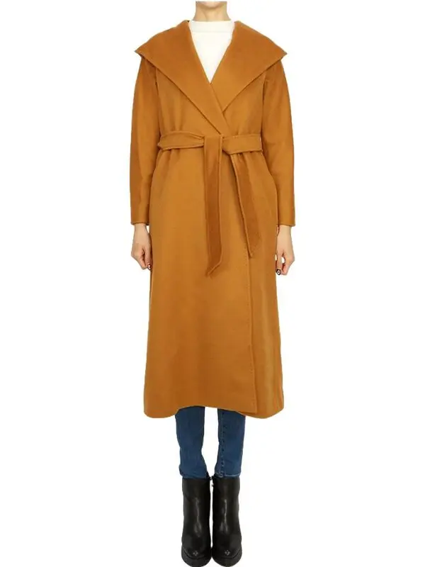 Max Mara Long-sleeved Lace Coat - Orange