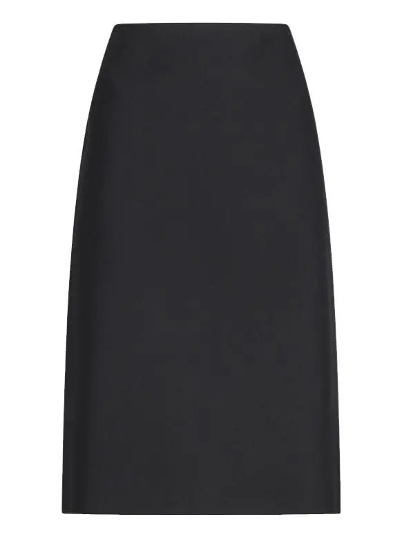 THE ROW Split Zipper Skirt - Black