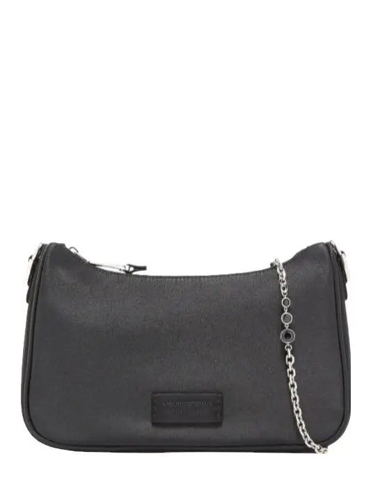Emporio Armani Beaded Chain Shoulder Bag - Black