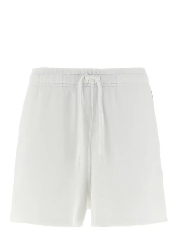 Polo Ralph Lauren Brushed Cotton Knit Drawstring Shorts With Raw Hem - White