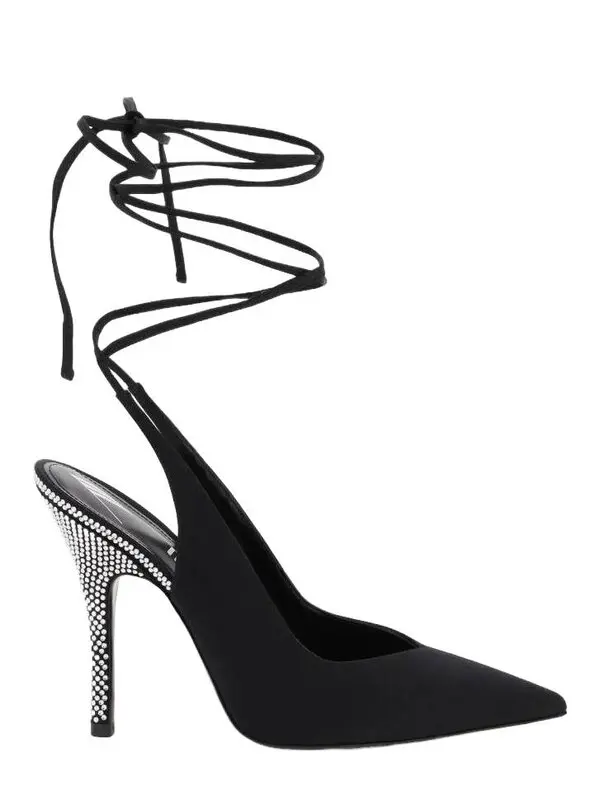 Attico The Venus Slingback Pumps - Black