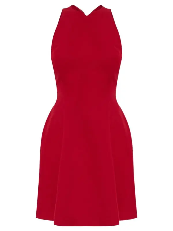 Versace Sleeveless Mini Dress With Medusa Head Appliqu - Red