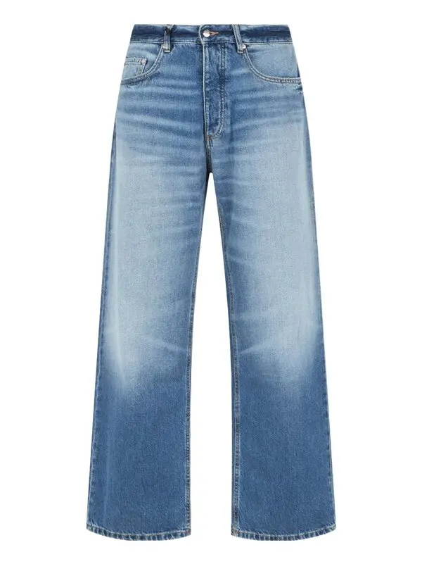 ICON DENIM LOS ANGELES Faded Wide-leg Jeans - Blue