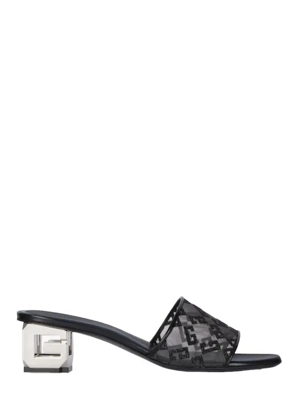 Givenchy Monogram Mesh G Cube Mules - Black