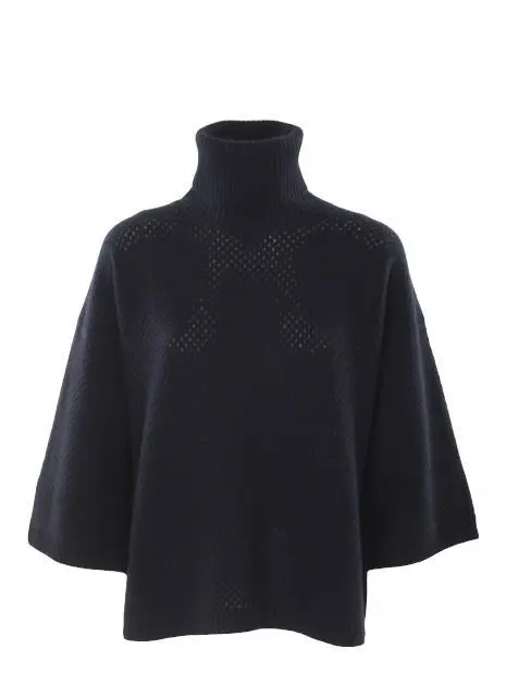 Fabiana Filippi Open-knit Roll-neck Jumper - Black
