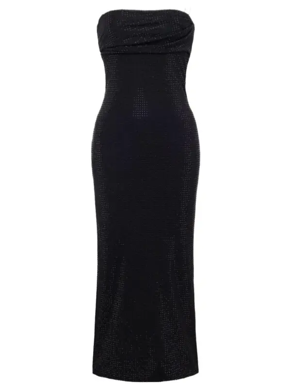 Philosophy Di Lorenzo Serafini Embellished Square Neck Midi Dress - Black