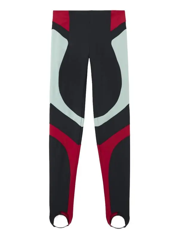 Off-White Color Block Leggings - Black To Black