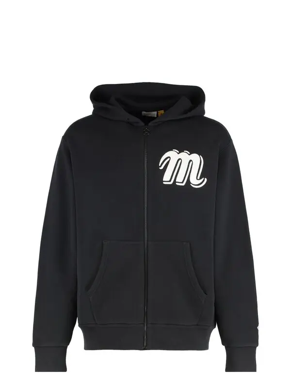 Moncler X Mercedes-benz Bynigo Hoodie With Front Embroidery - Black