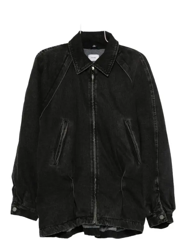 HAIKURE Zip-front Denim Jacket - Black
