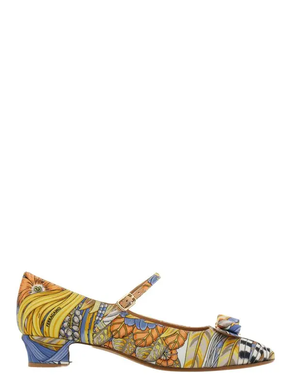 FERRAGAMO Vara Bow Mary Jane Shoes - Multi-color