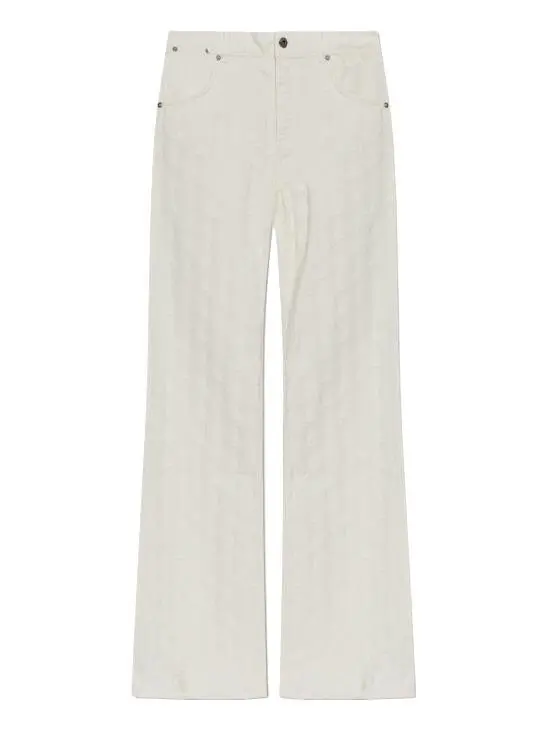 Off-White Monogram Wide Leg Jeans - White