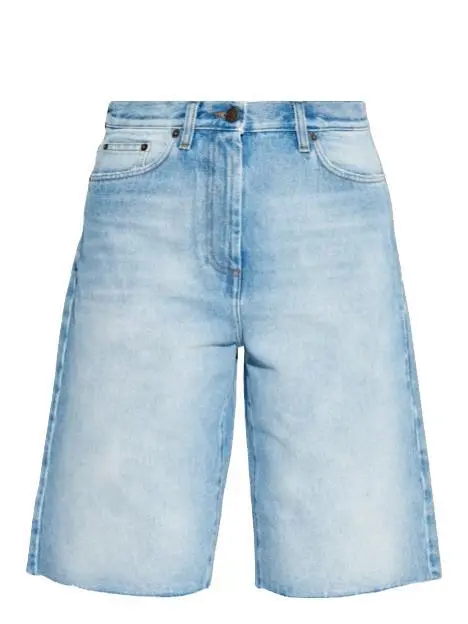 Dries Van Noten Light Wash Denim Shorts - Blue