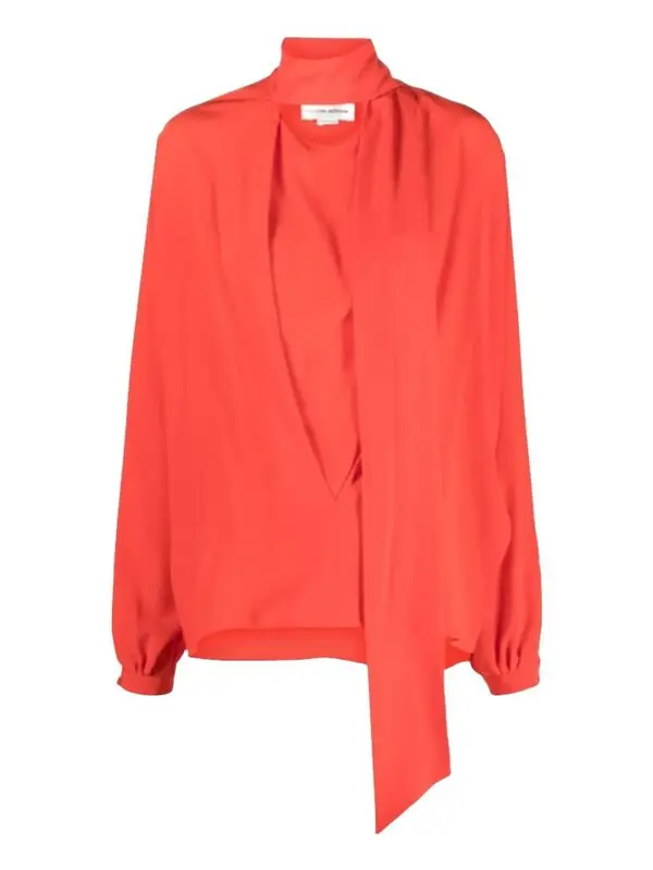 Victoria Beckham Scarf Detail Shirt - Orange