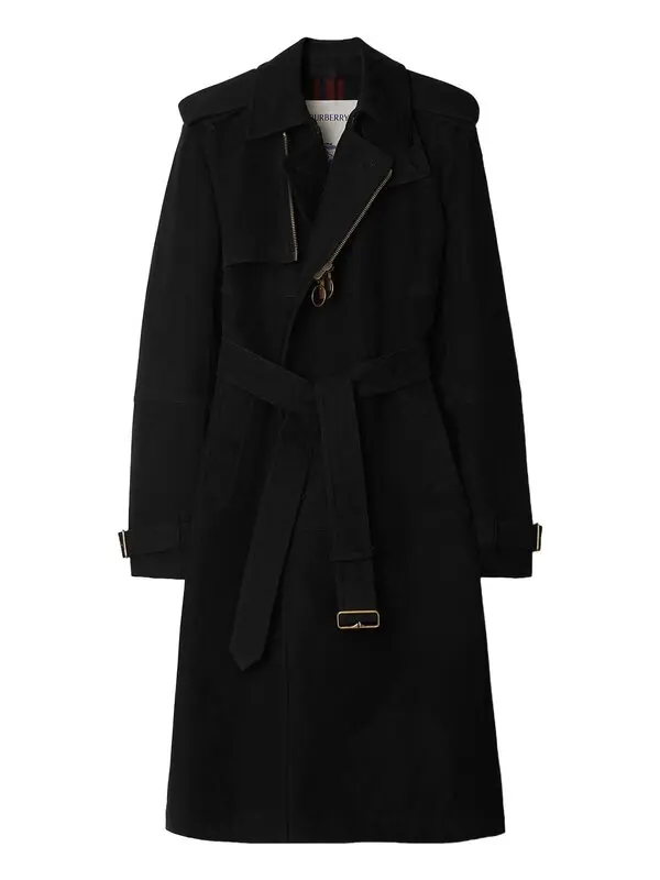 Burberry Double-breasted Belted Trench Coat - Black