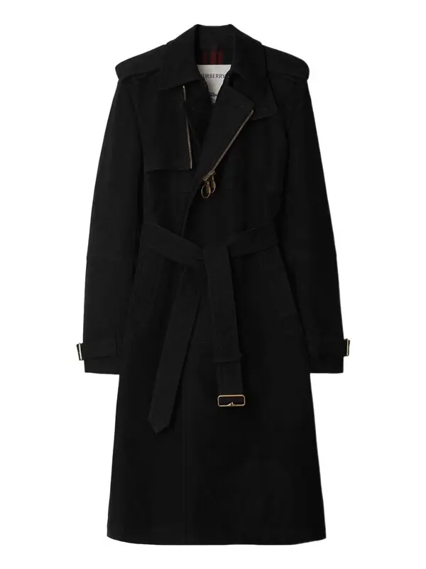 Burberry Double-breasted Belted Trench Coat - Black
