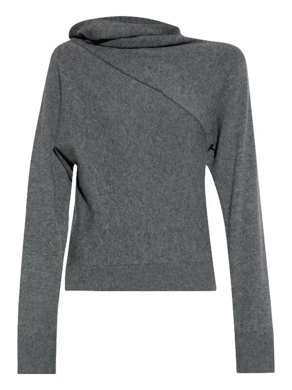 TOM FORD Wrap Collar Knitted Jumper - Black