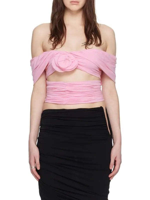 Magda Butrym Cut-out Detailed Wrapped Top - Pink