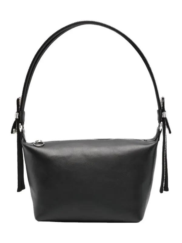 Kara Double Bow Shoulder Bag - Black