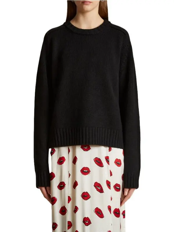 Khaite Long-sleeved Crewneck Jumper - Black