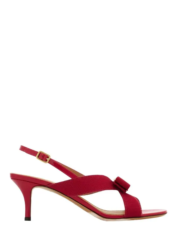 FERRAGAMO Vara Bow Slingback Sandals - Purple-red