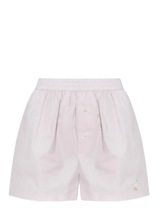 Moschino Embroidered Elastic Waist Shorts - Pink